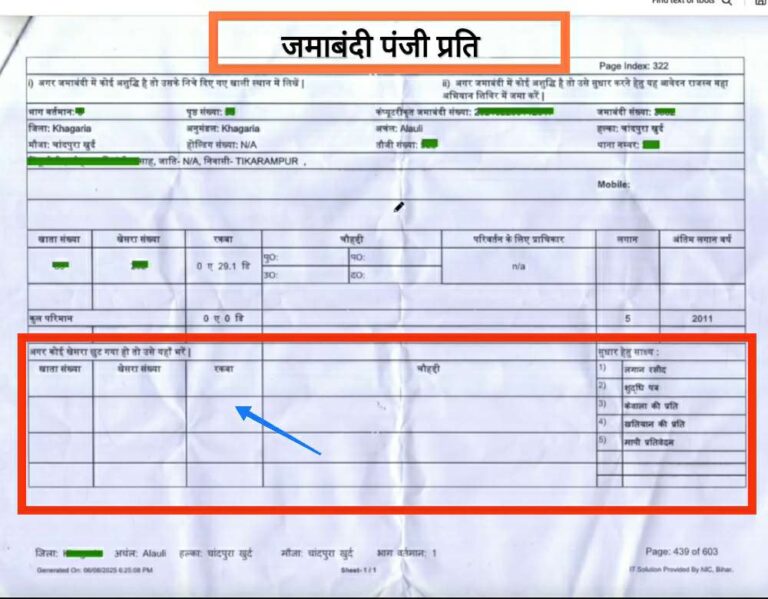 Bihar Jamabandi Form 2025 कैसे भरे? - Bhiar bhumi